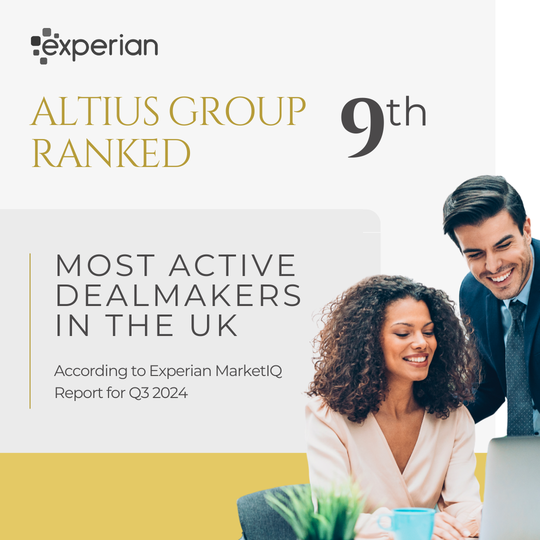 Altius Group Ranked 9th Most Active Dealmaker in the UK - Business Buyers